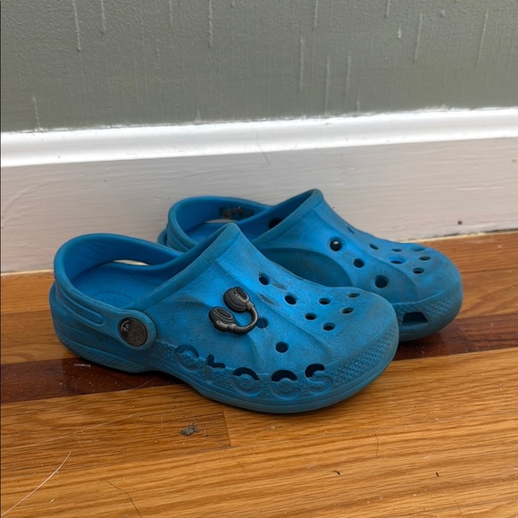 CROCS | Shoes | Crocs Blue Sandals With Perforated Design | Poshmark